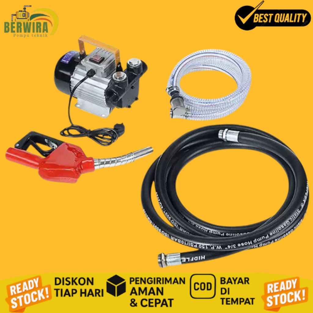 Jual Pompa Oli/Solar Pompa BBM With Flowmeter Digital Selang Dan Nozzle ...