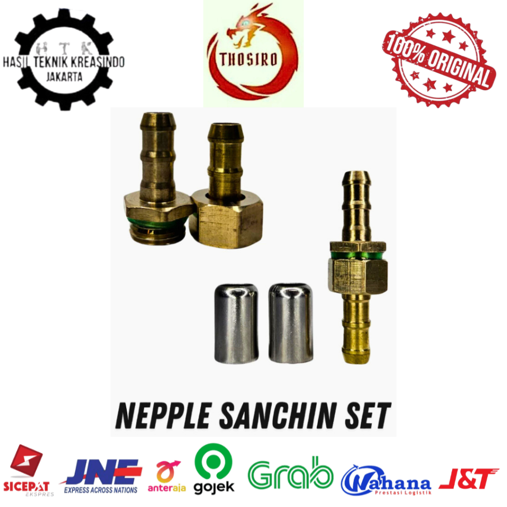 Jual THOSIRO Nepple Sanchin Set Sambungan Kepala Grease Gun – Set ...