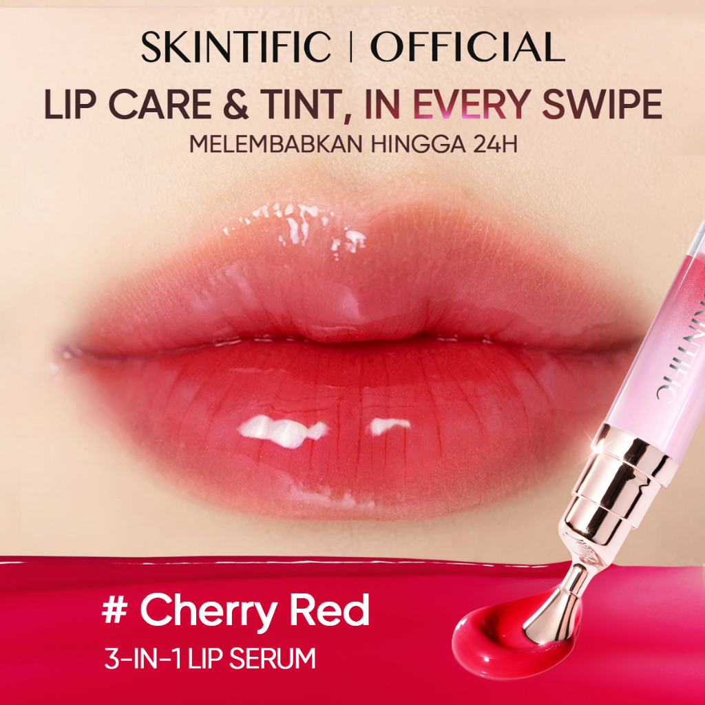 Jual [SKINTIFIC Resmi]- Brightening Lip 6.5ml | lip tint colorfit Serum Brightening Vitamin C ...