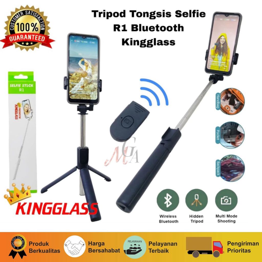 Jual MGA - Tongsis R1 Bluetooth Wireles Tongsis Mini Bluetooth Tongsis ...
