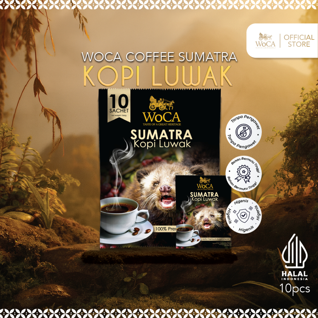 Jual WoCA Kopi Luwak Robusta 10 Sachet | Shopee Indonesia