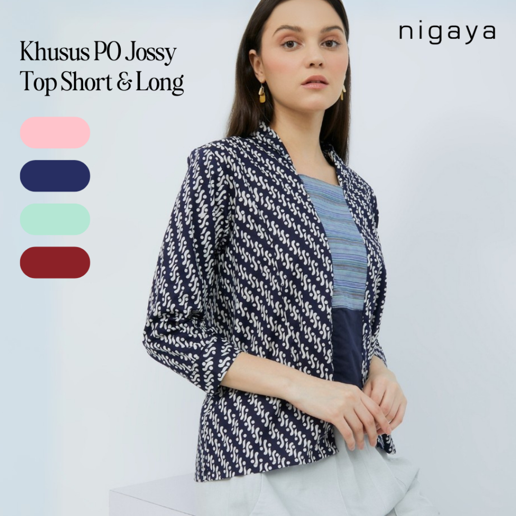Jual NIGAYA - Jossy Long Top - Baju Atasan Wanita Lengan Panjang Batik ...