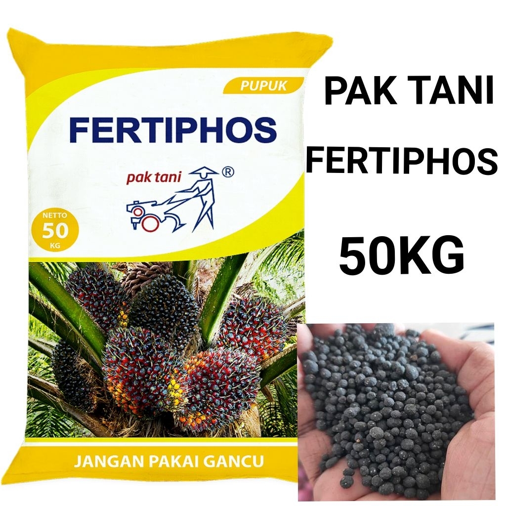Jual 1 Sak 50kg Pupuk Fertiphos hitam Pak Tani untuk pohon sawit ...
