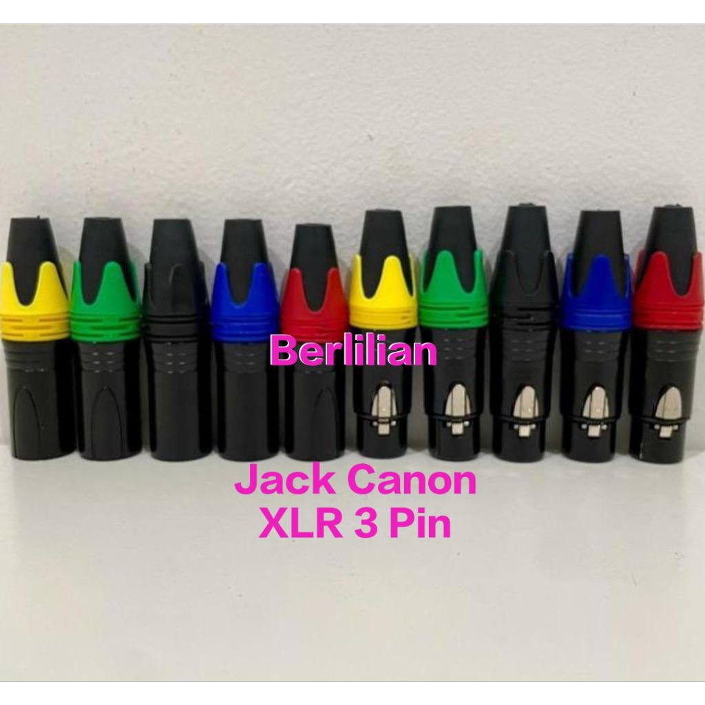 Jual Jack Canon XLR 3 Pin Male Original / Soket Canon Kunci Female ...