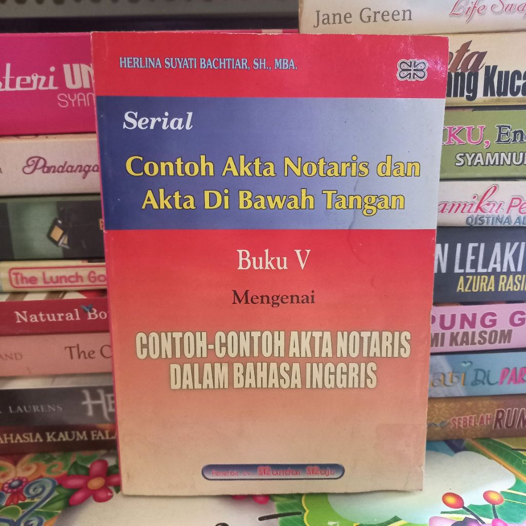 Jual BUKU CONTOH AKTA NOTARIS BUKU V (ORIGINAL) | Shopee Indonesia
