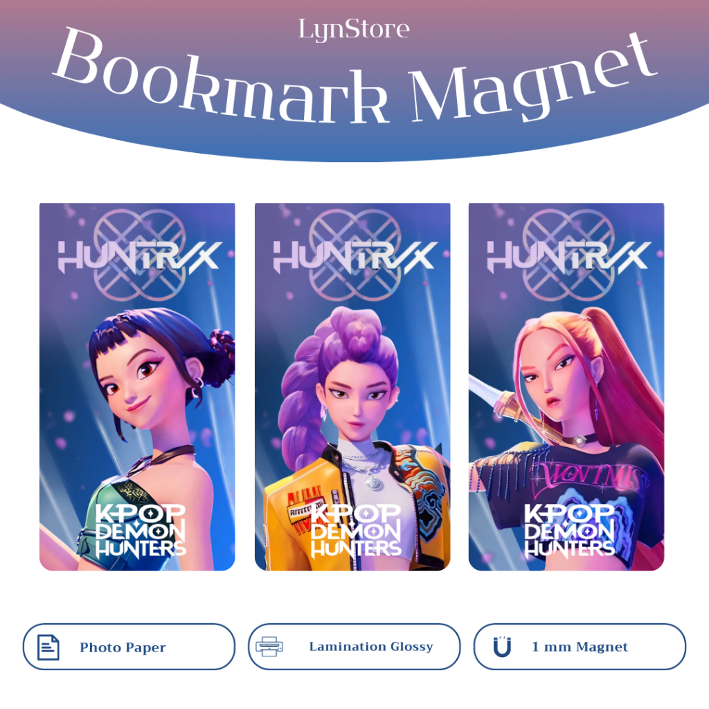 Jual (LS_BM0014) Pembatas Buku Magnet Kpop Demon Hunter - Huntrix ...