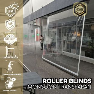 Jual Roller Blind PVC Transparan - Tirai Gulung Outdoor Chain L - Krey ...