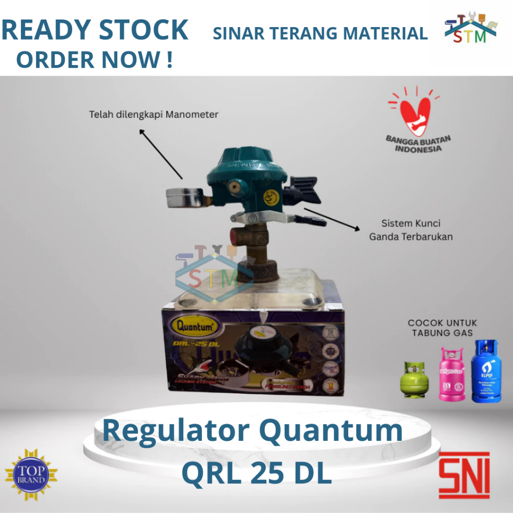 Jual Quantum QRL 25 DL Regulator Gas dan Selang Gas Tekanan Rendah ...