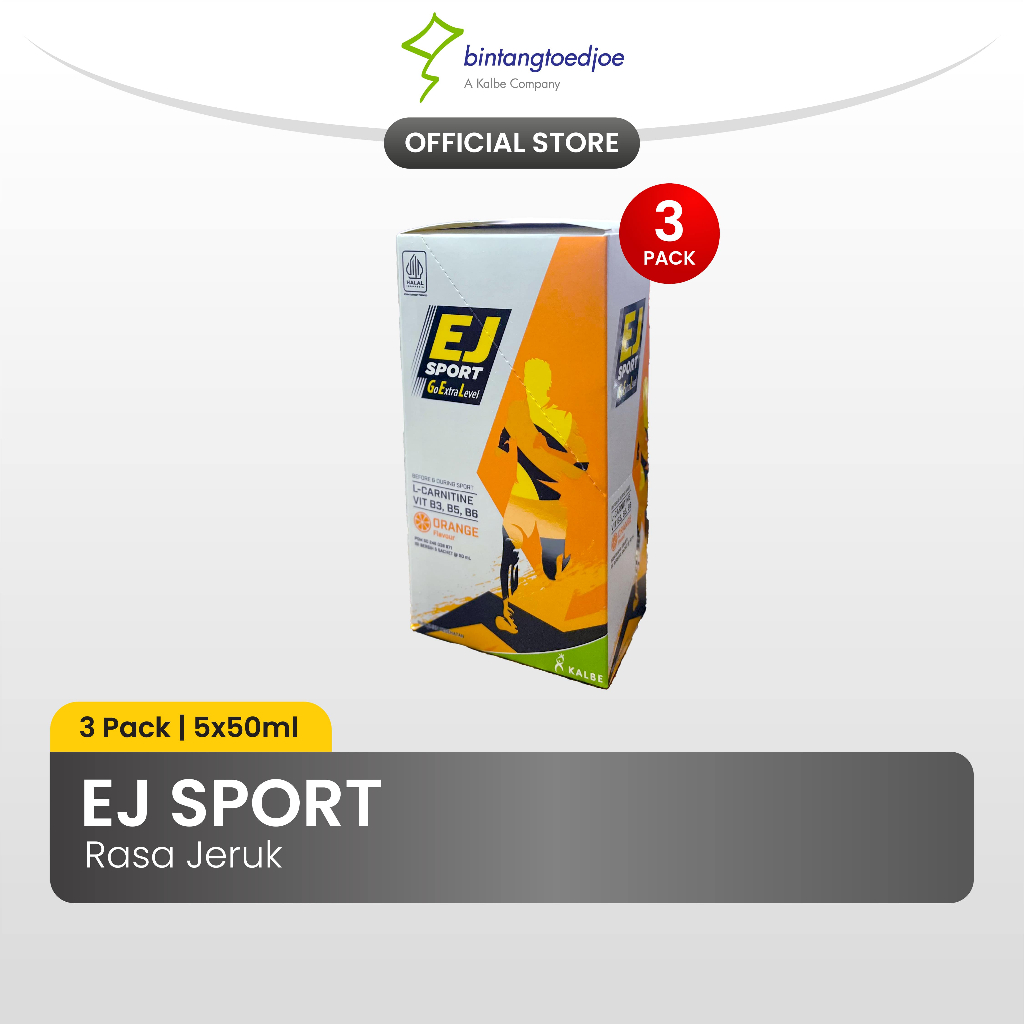 Jual EJ Sport Orange 3 Pack (15 sachet) - Energy Gel | Shopee Indonesia