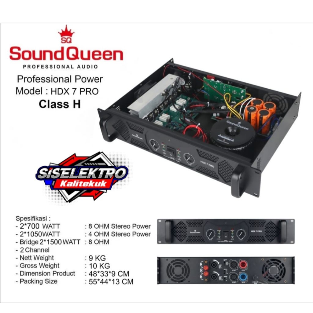Jual power amplifier soundqueen hdx 7 pro power soundqueen hdx 7 pro ...