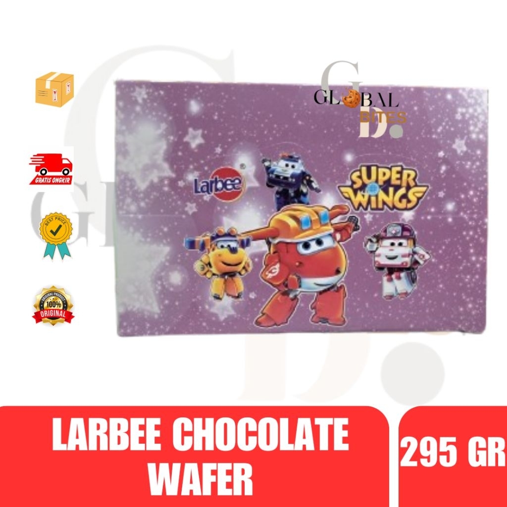 Jual Larbee Waffle Box isi 24pc / Larbee Chocolate Wafer 295.2 gr Super ...