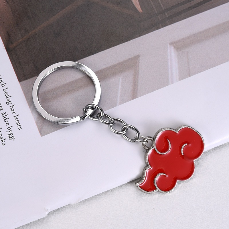 Jual Keychain Naruto Shippuden Akatsuki Red Cloud Awan Merah Besi ...