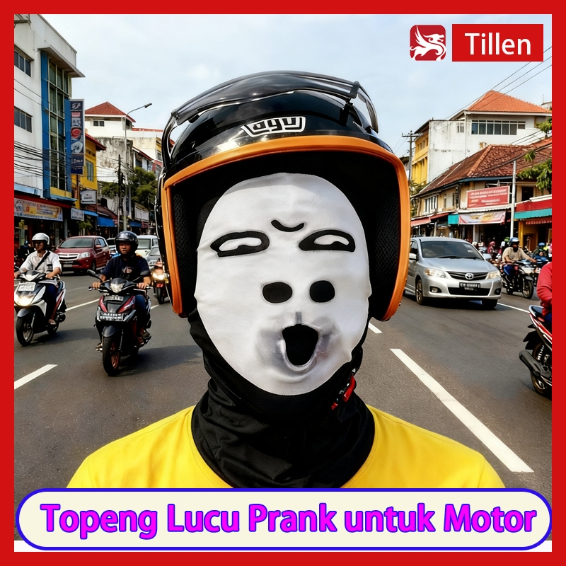 Jual Topeng lucu prank untuk motor / Topeng Motor Lucu Pelindung ...