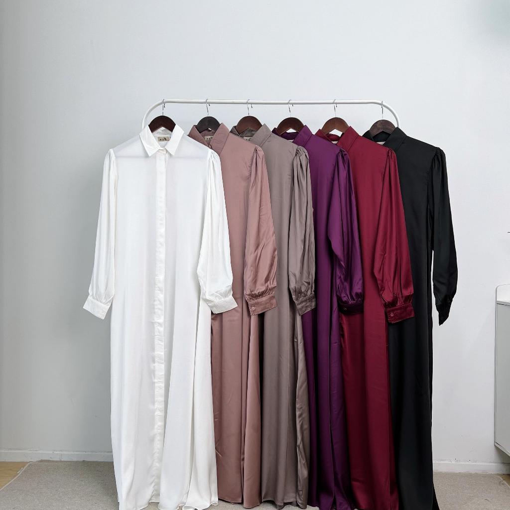 Jual Nadiraa Hijab Serena Dress / Dress Silk M-L | Shopee Indonesia