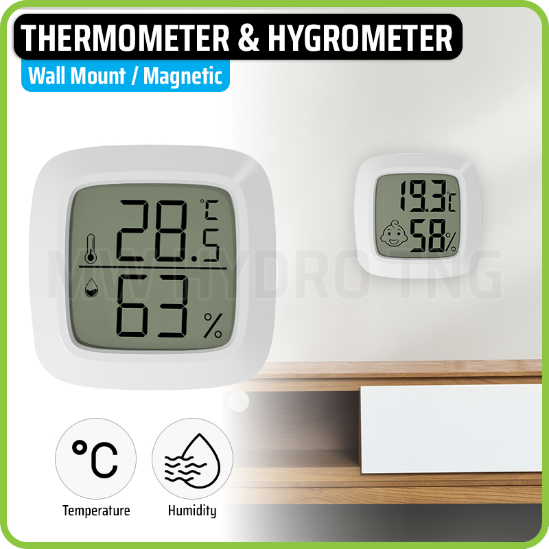 Jual Termometer Higrometer Digital, Model Tempel & Magnet - Ukur Suhu ...