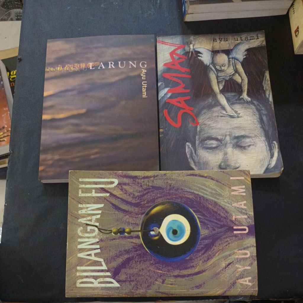 Jual paket 3 buku karya ayu utami ORIGINAL Saman Larung bilangan Fu ...