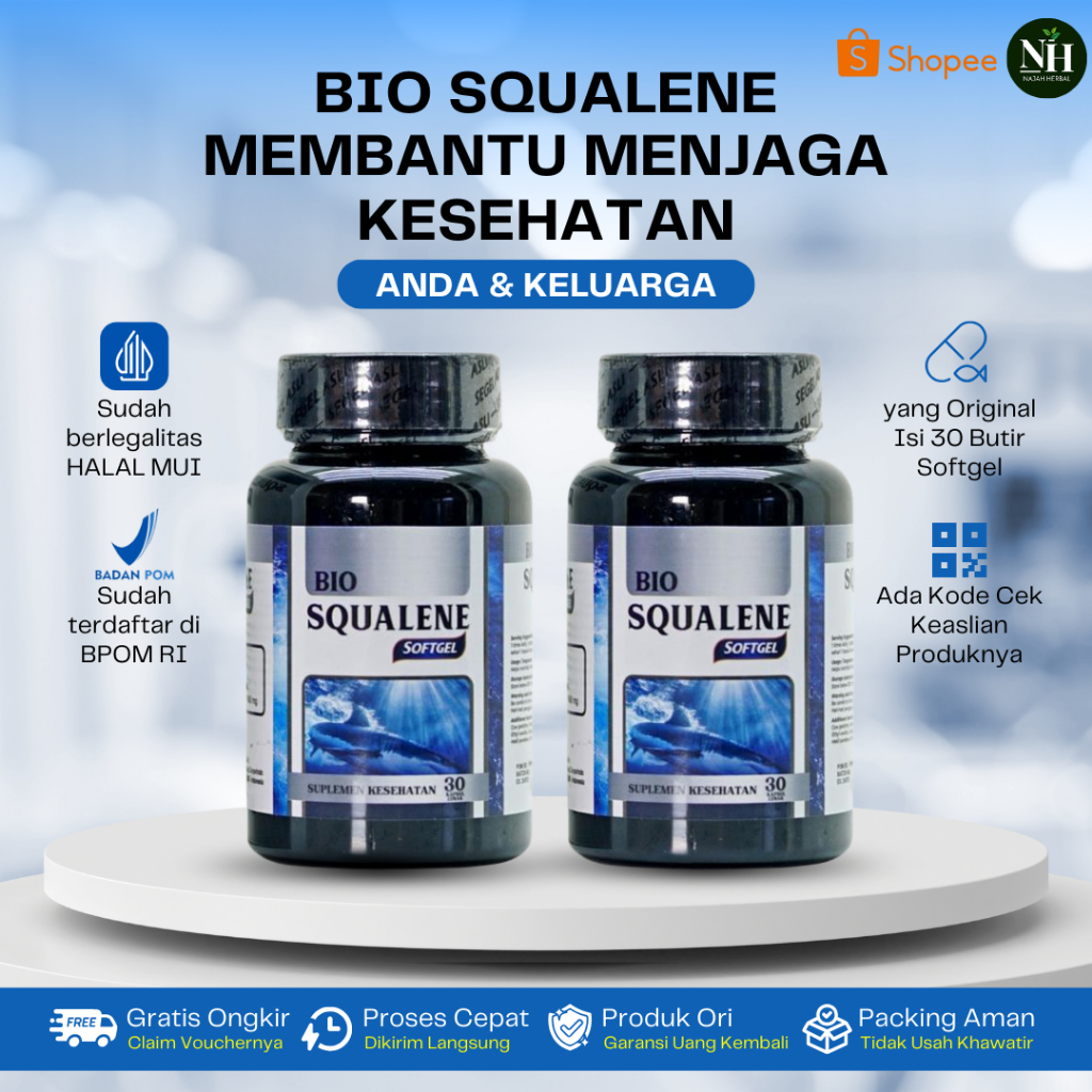 Jual Membantu Menjaga Kesehatan Tubuh Anda Secara Alami BIO SQUALENE ...