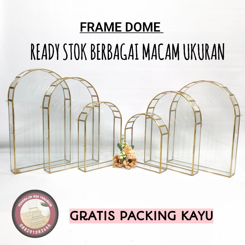 Jual ~GRATIS PACKING KAYU~Mahar Frame Dome Mahar Kaca Lengkung Kuningan ...