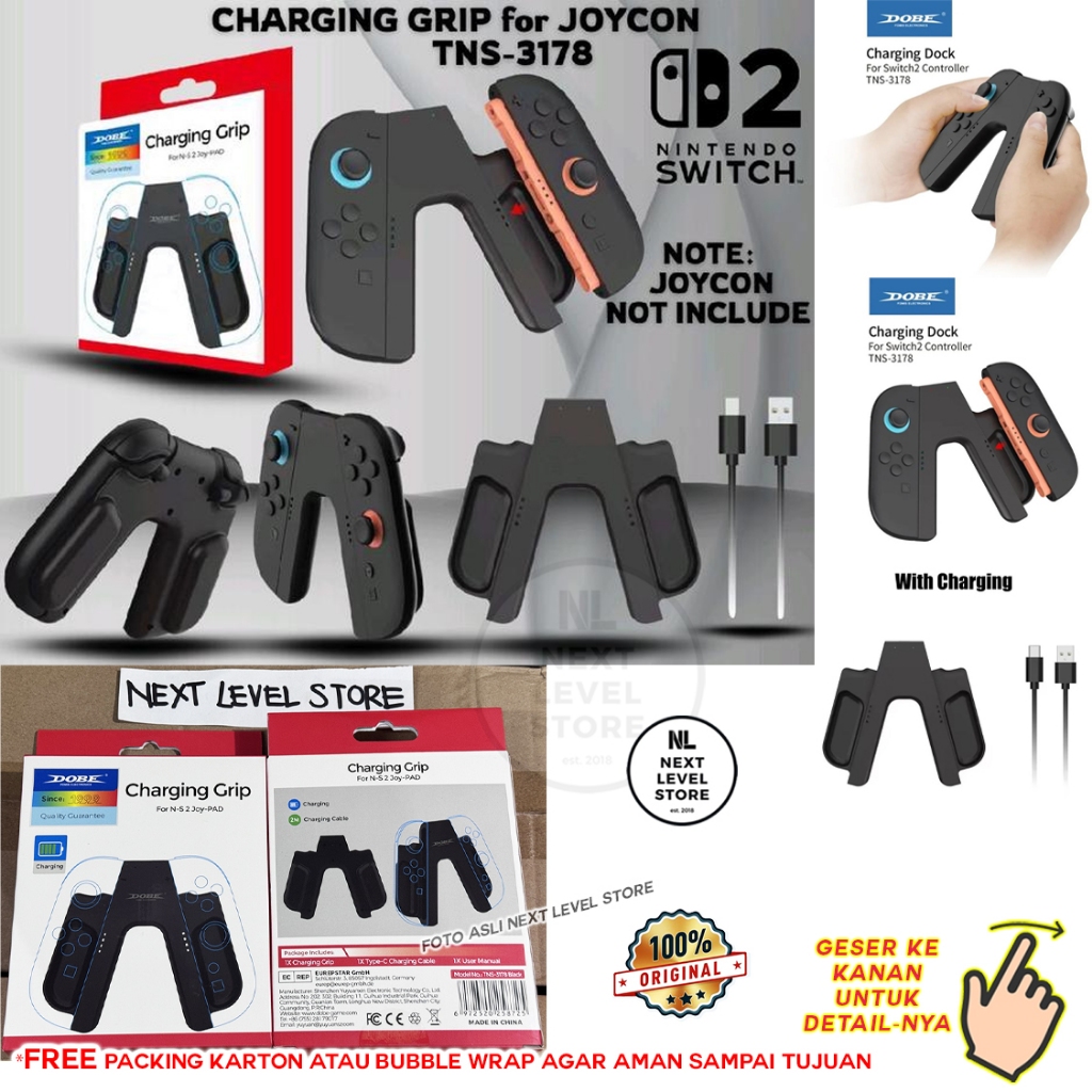 Jual Dobe Charging Grip with Type C Charging Cable / Charging Joy Con ...