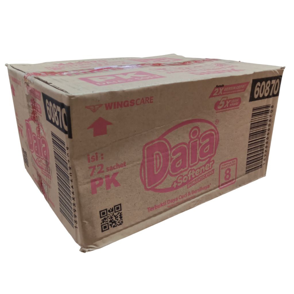 Jual 1 DUS/KARTON/BOX DAIA+SOFTENER BUBUK 1000 ROMANTIC PINK ISI 72 ...