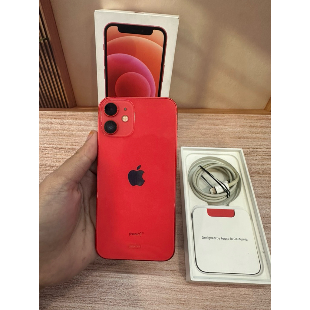 Jual Apple iPhone 12 Mini 128GB Red Ex Resmi bh 93% lengkap | Shopee ...
