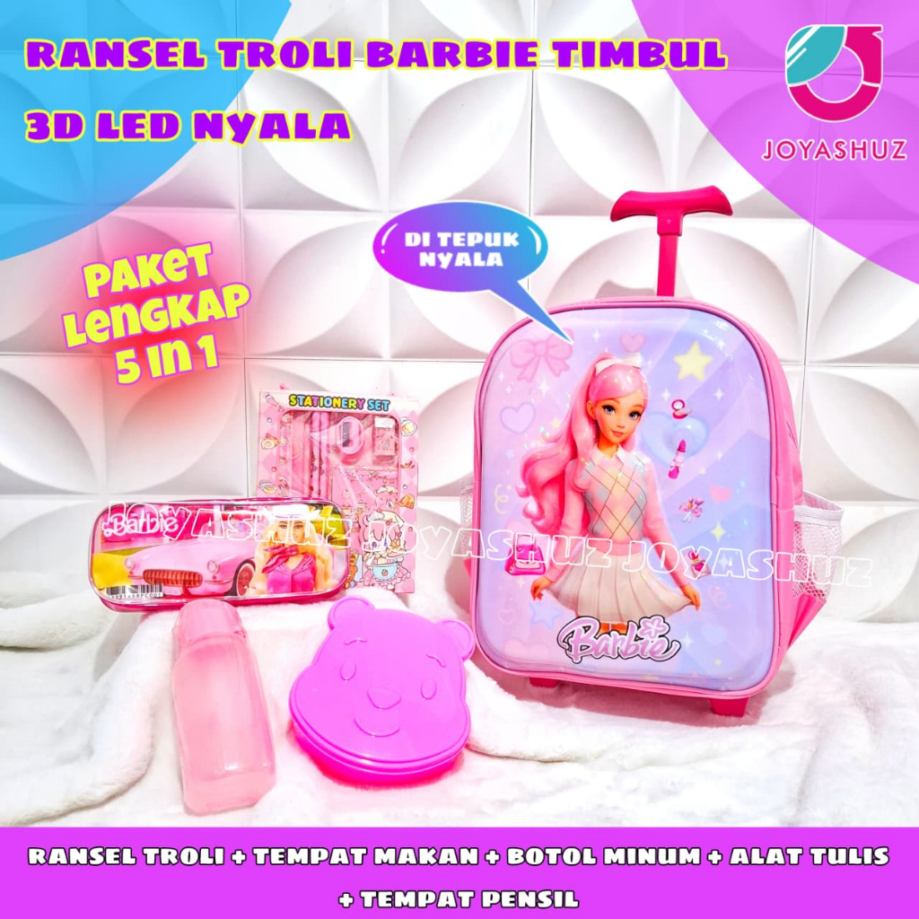 Jual Tas Koper Anak TK Perempuan Berbonus - Ransel Berbie Anak - Tas ...