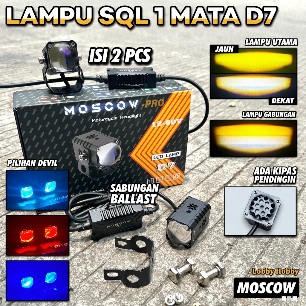 Jual LAMPU SOROT SQL 1 MATA MINI PROJIE + KIPAS DRIVER EXTERNAL DEVIL ...
