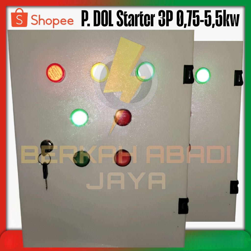 Jual panel dol starter 3phase 0,75kw sampai 5,5kw manual push button ...