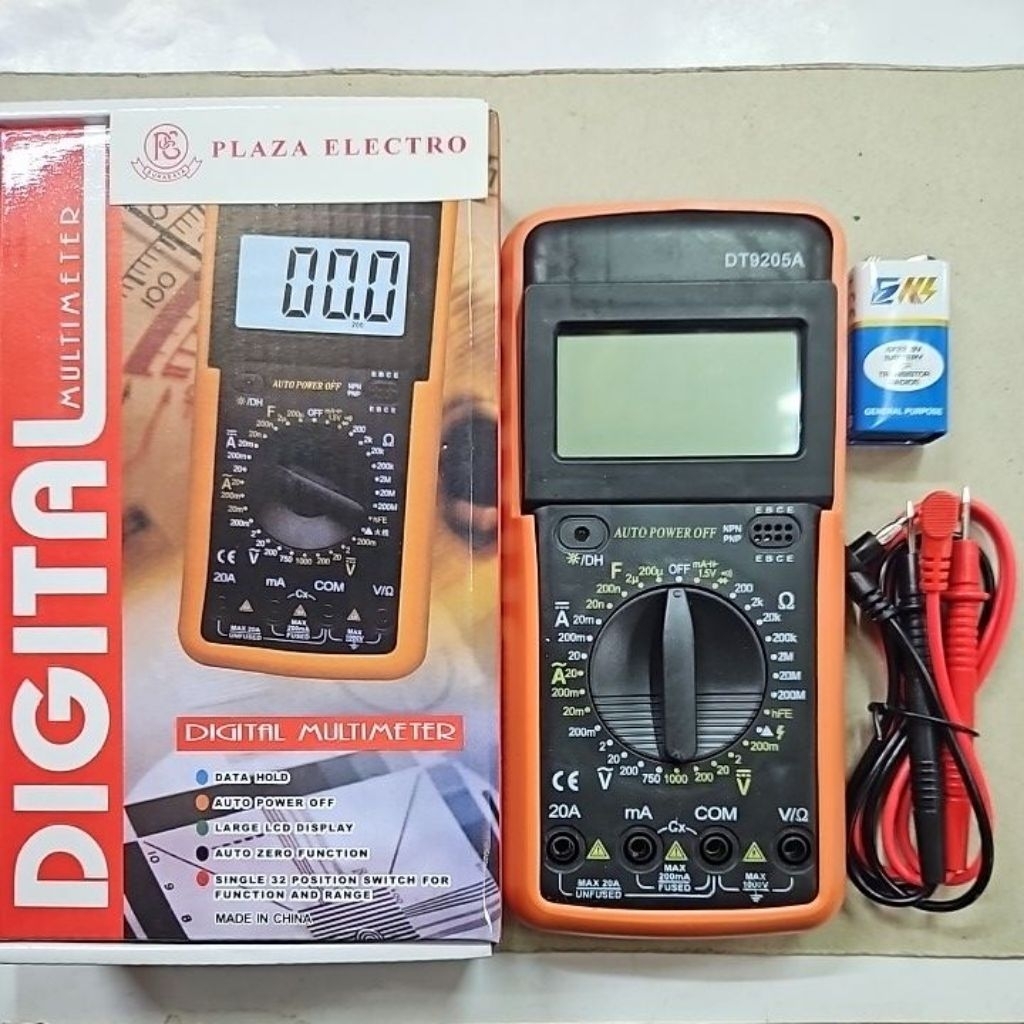Jual MULTIMETER DIGITAL DT-9205A BUZZER MULTITESTER AVOMETER DIGITAL ...