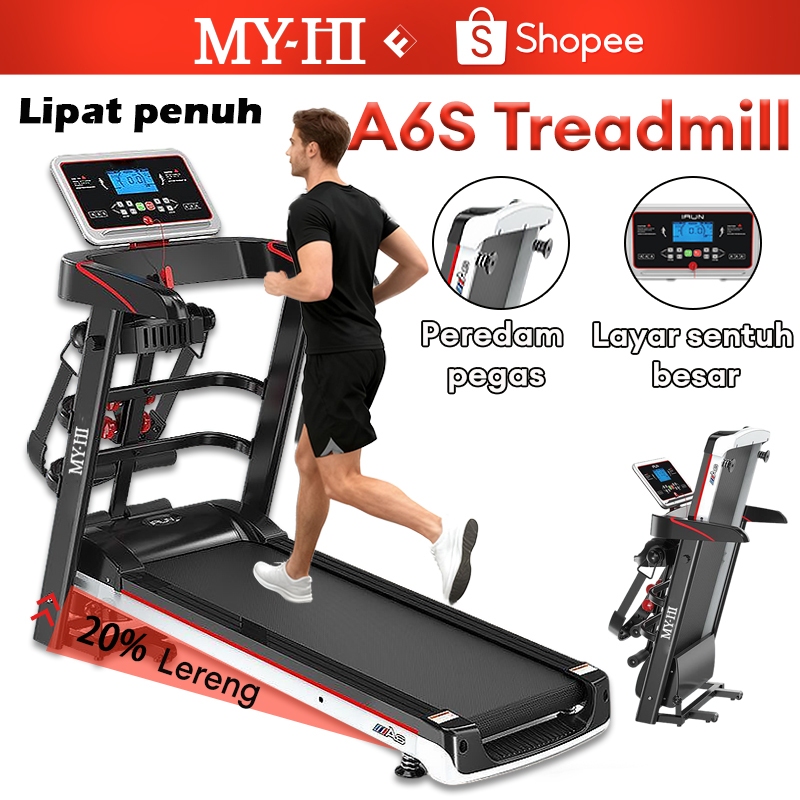 Jual MY-HI Treadmill electric low watt alat olahraga di rumah A6S ...