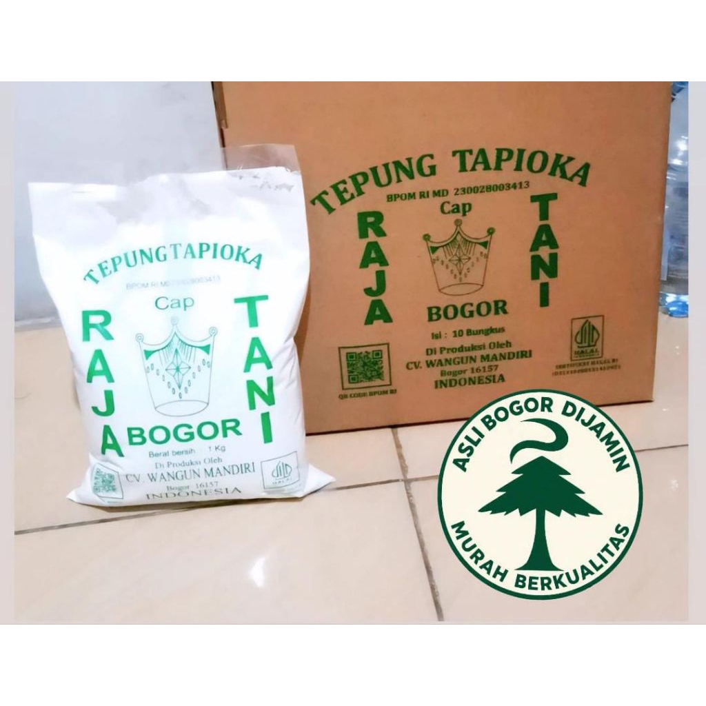 Jual Tepung Tapioka Cap Raja Tani 1 Kg Asli Bogor | Shopee Indonesia