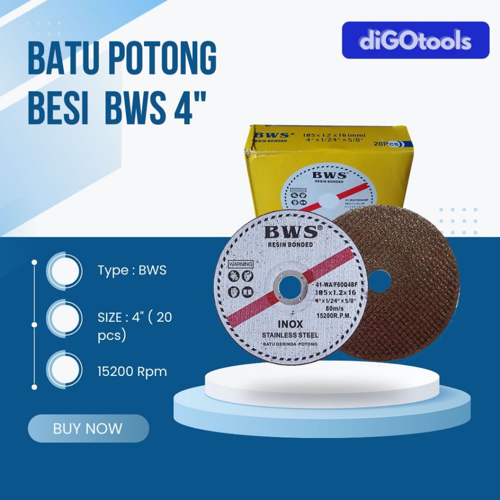 Jual BWS mata gerinda potong besi 4 inch - mata potong besi bws 4 inch ...