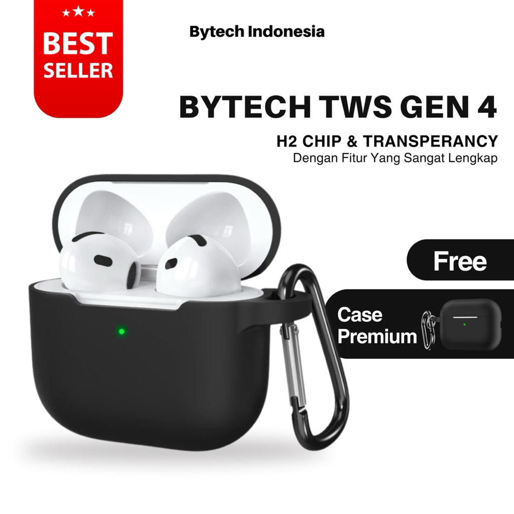 Jual [ NEW LAUNCH ] BYTECH TWS Gen 4 Wireless Earphone Bluetooth + Free ...
