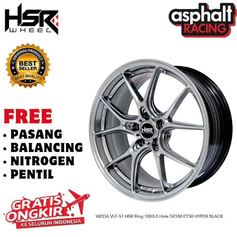 Jual Velg Mobil Racing R18 PCD 5X105 HSR WEDA Untuk Chevrolet Aveo ...