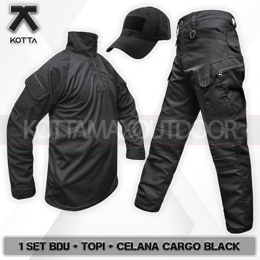 Jual Satu Set Baju BDU Tactical Lengan Panjang Topi Tactical Velcro ...
