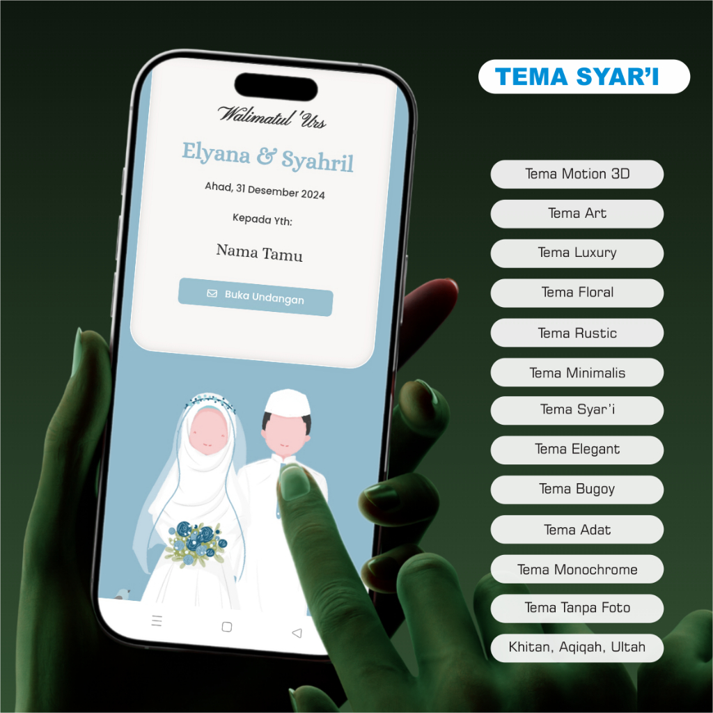 Jual Tema Syar'i | Undangan Digital Islami Pakai Animasi Kartun 2D ...