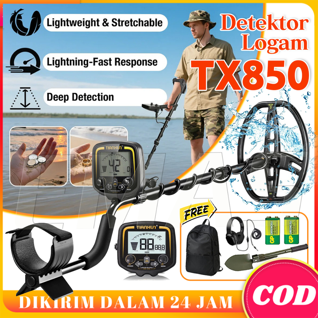 Jual Detektor Logam TX850 Genggam Instrumen Panjang yang Dapat Ditarik ...
