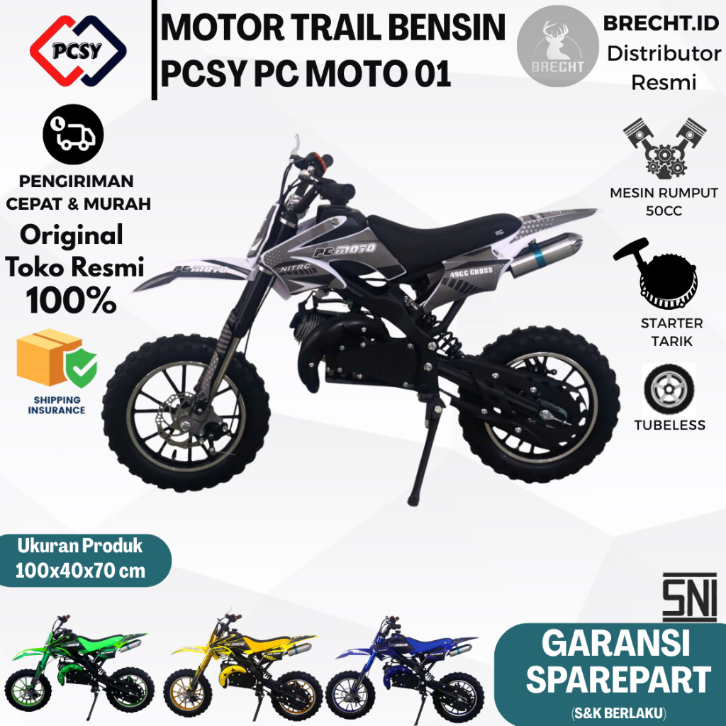Jual Motor Bensin Anak Trill PC Moto 01 RING 10" SINGLE PULLSTART/TARIK ...