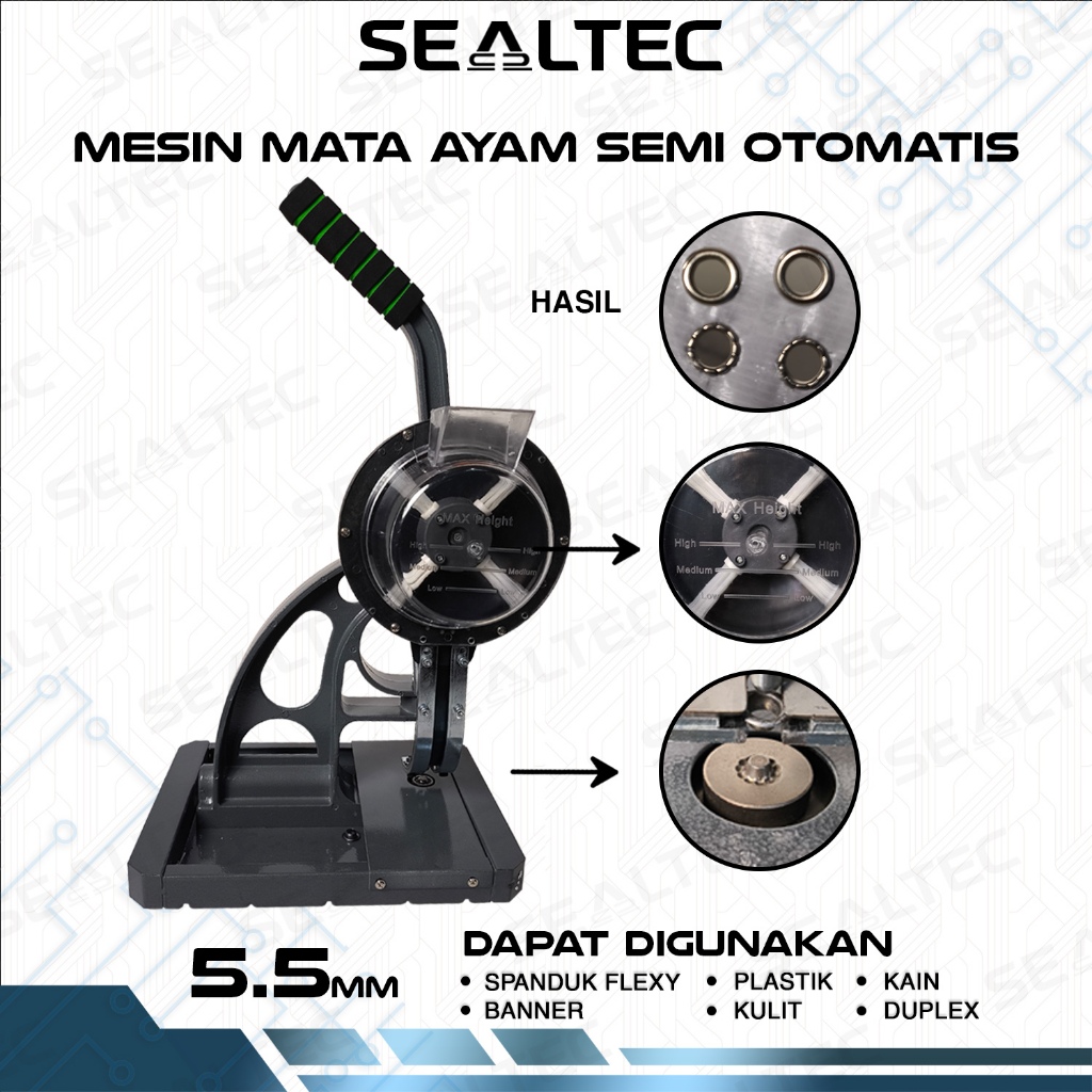 Jual Sealtec Alat / Mesin Semi Otomatis 10 & 5.5mm Mata Ayam / Itik ...