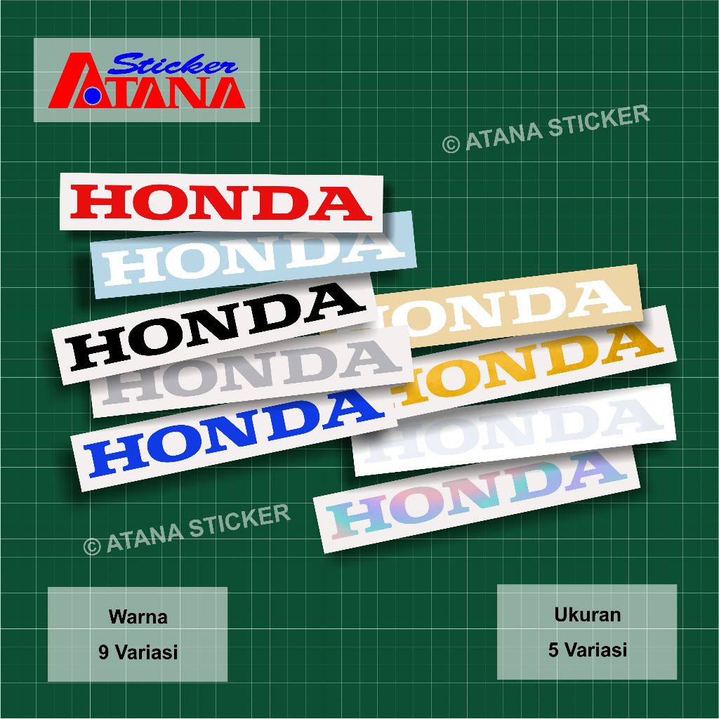 Jual Stiker Honda Kecil Besar Cutting Sticker Astra AHM AHASS One Heart ...