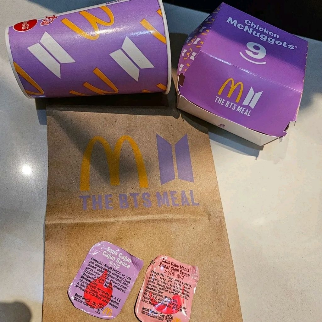Jual BTS mcdonalds x BTS meals mcd packaging only full set | Shopee ...