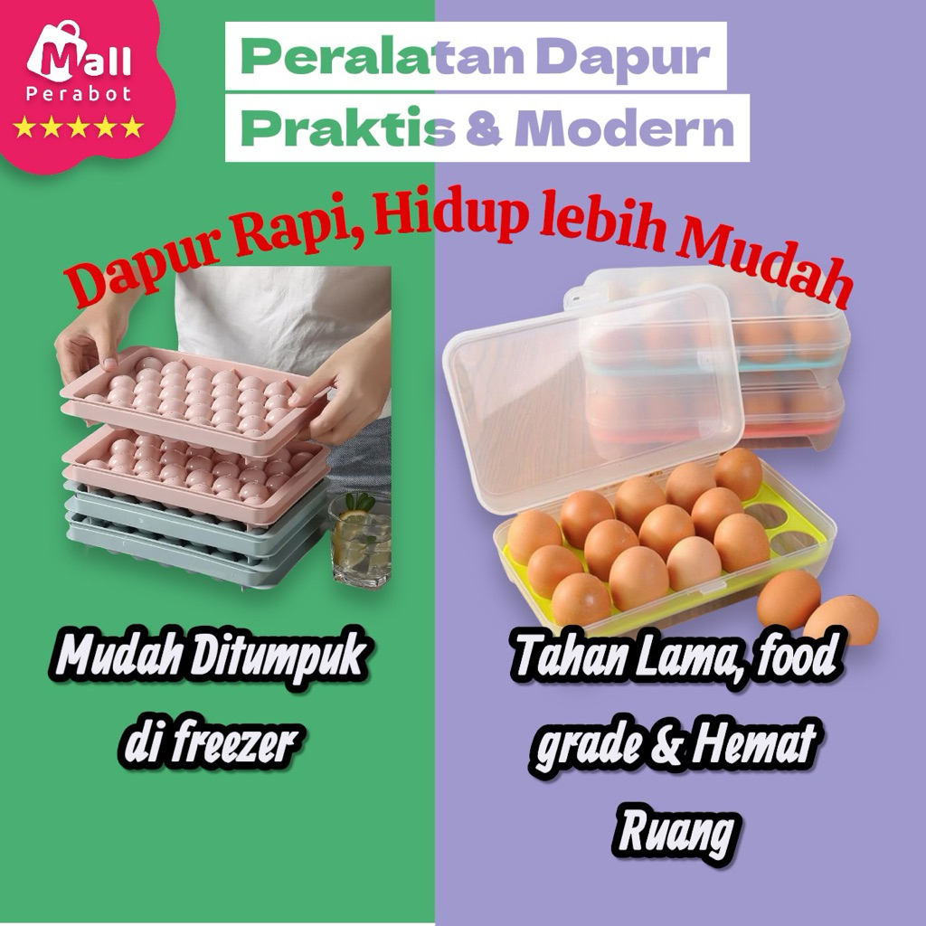 Jual Mall Perabot | Box Telur 15 Sekat Portable Egg Box Tempat Simpan ...