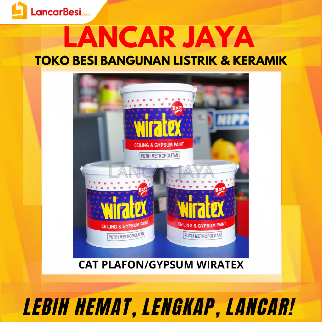 Jual Cat Gypsum Atau Plafon Wiratex 5kg Cat Serbaguna Putih Prima ...