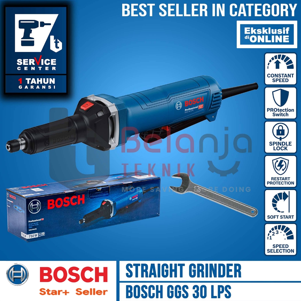 Jual Mesin Gerinda Lurus Listrik Bosch GGS 30 LPS 750 Watt Straight ...