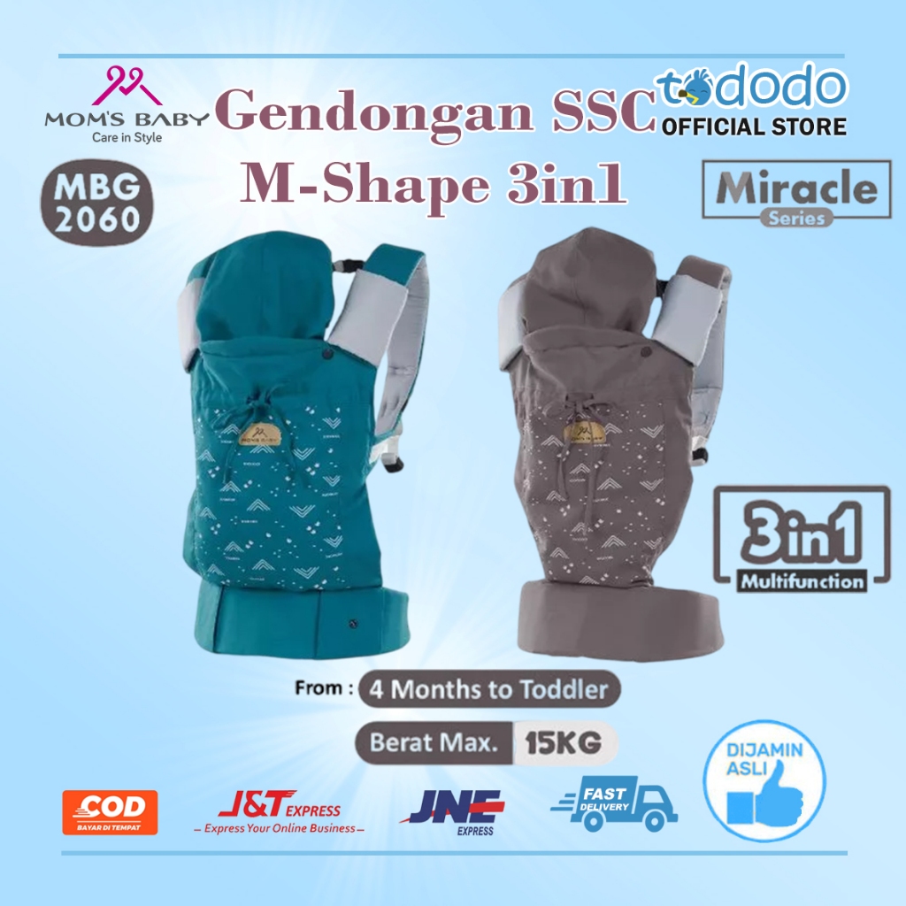 Jual Mom's Baby Gendongan Bayi SSC M-Shape 3 in 1 Miracle Series ...
