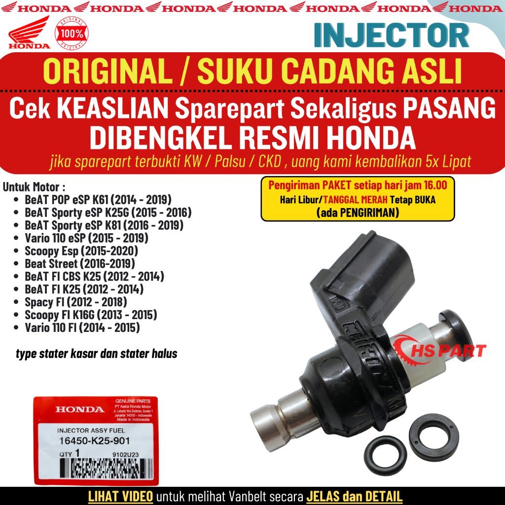 Jual Injeksi Injector Injektor Beat Fi Esp POP Street Stater Kasar ...