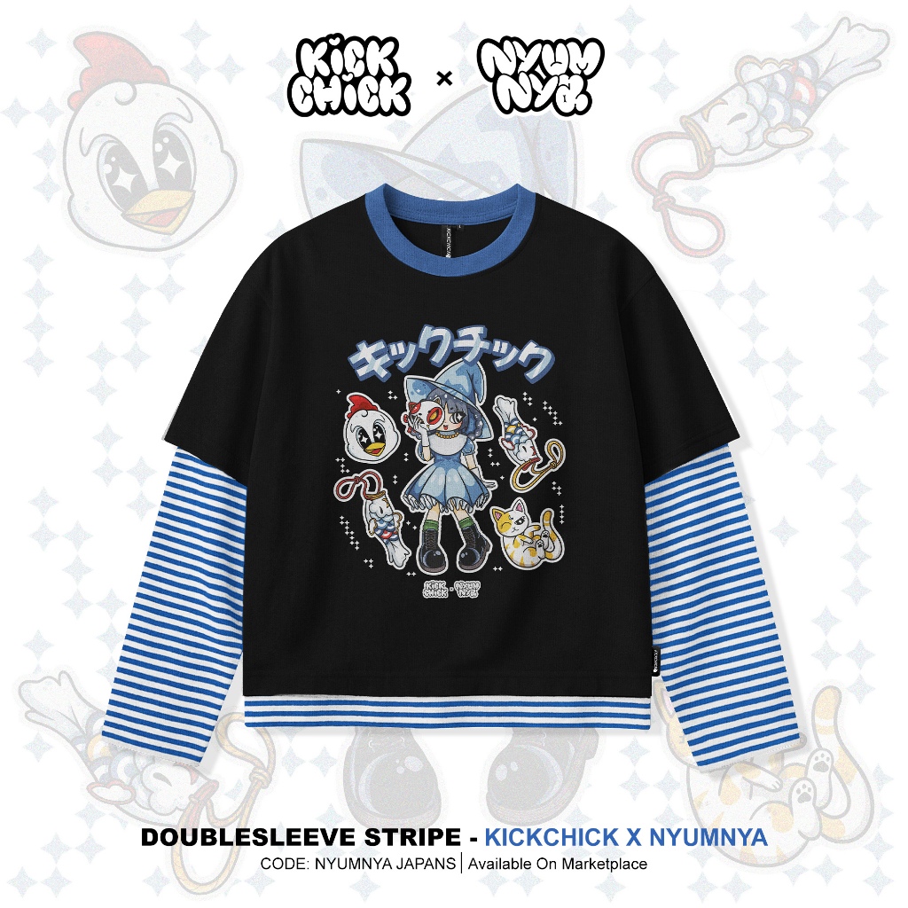 Jual Kickchick X Nyumnya Longsleeve Boxy Doublesleeve Stripe Nyumnya ...