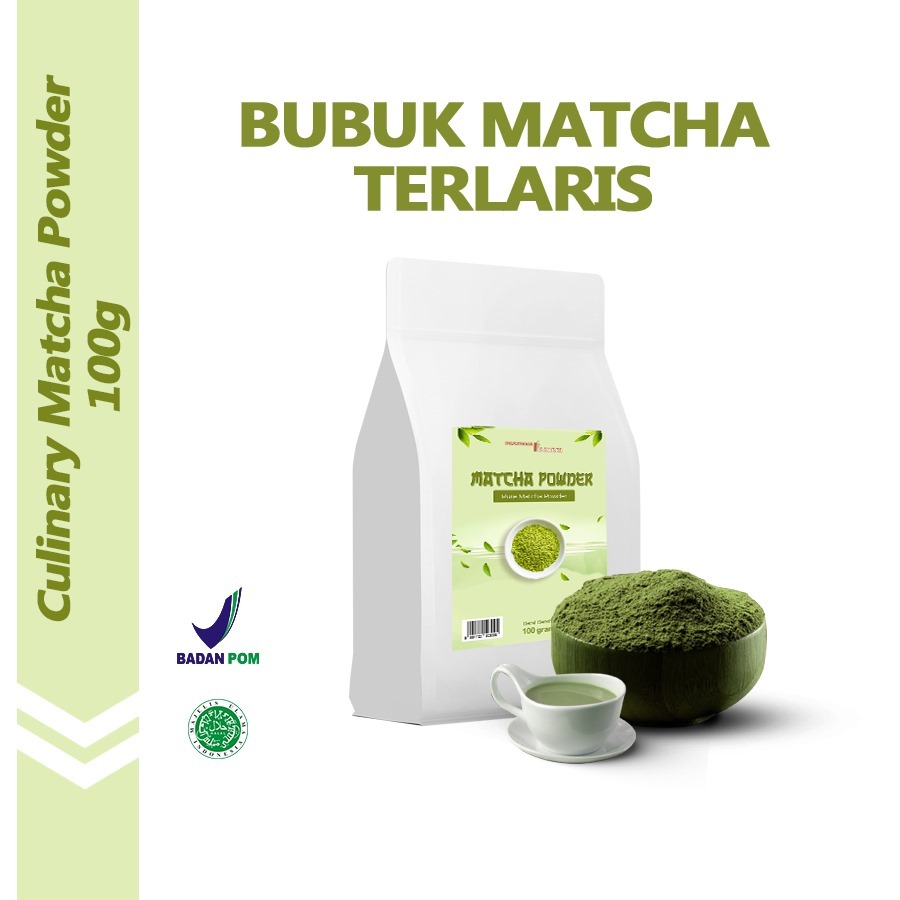 Jual Pure Matcha Powder Culinary Bubuk Matcha Murni 100 Gram HALAL BPOM ...