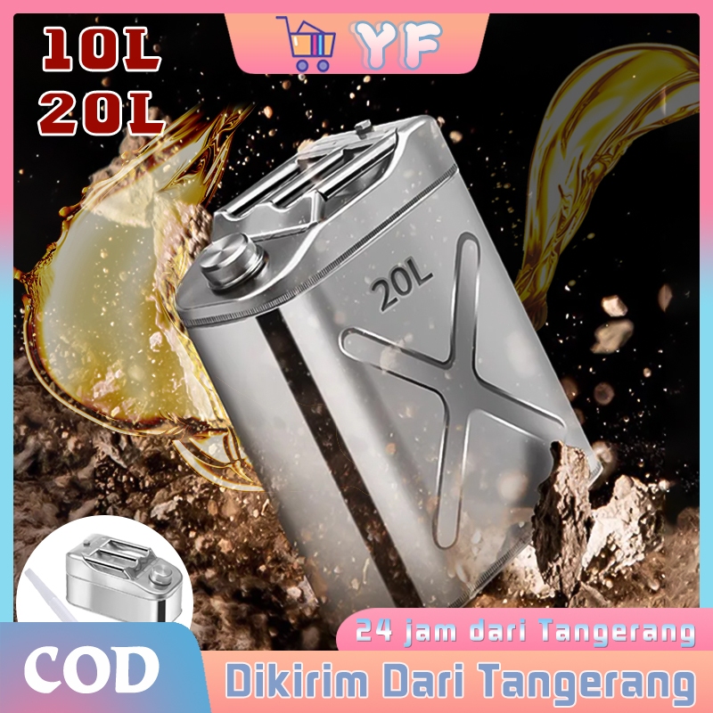 Jual 10L 20L Jerigen Besi Jerigen Army 304 Stainless Steel Tangki ...