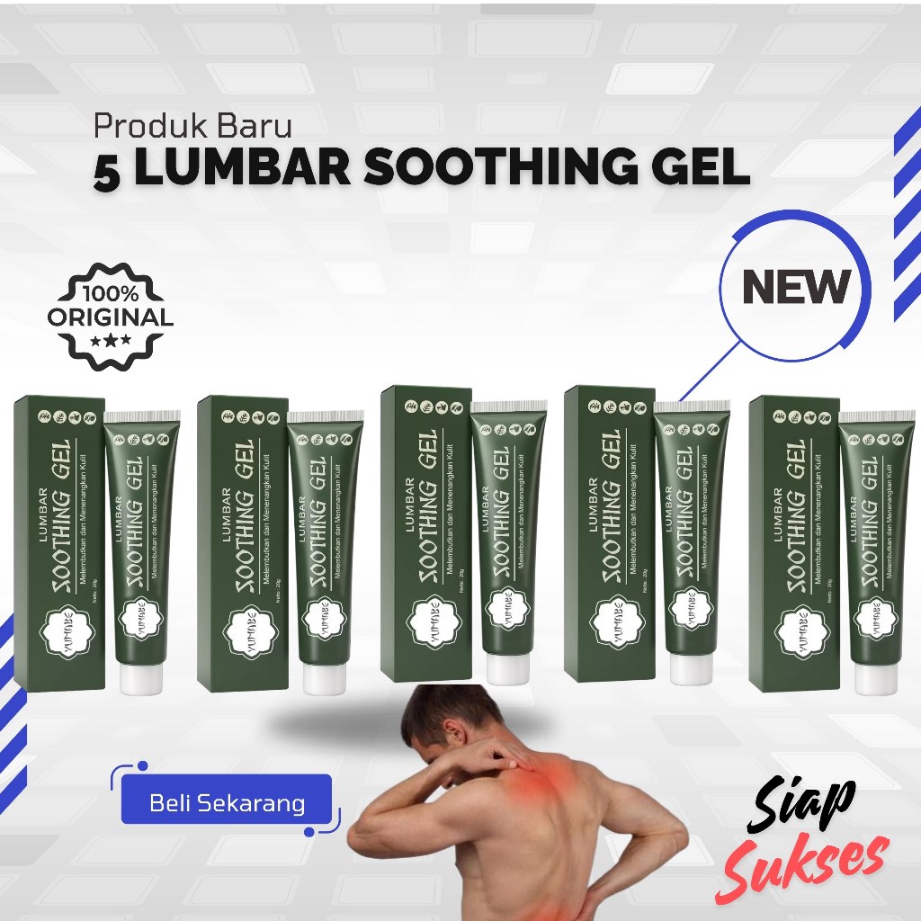 Jual 5 Pcs Lumbar Cold 20 gr Compress Gel Yumabe Cream Bebas Nyeri Otot ...